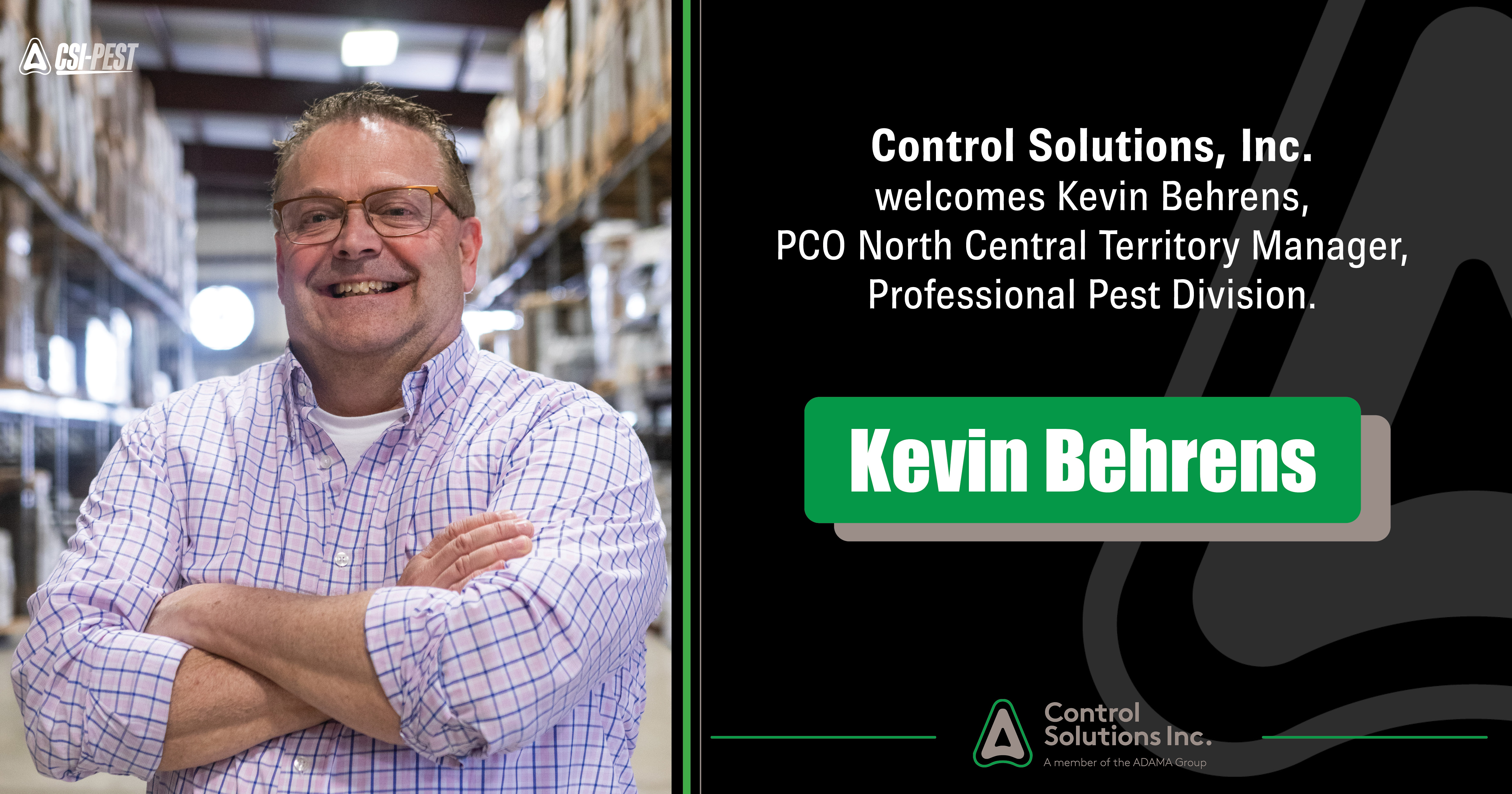 CSI Welcomes Kevin Behrens as North Central Territory Manager